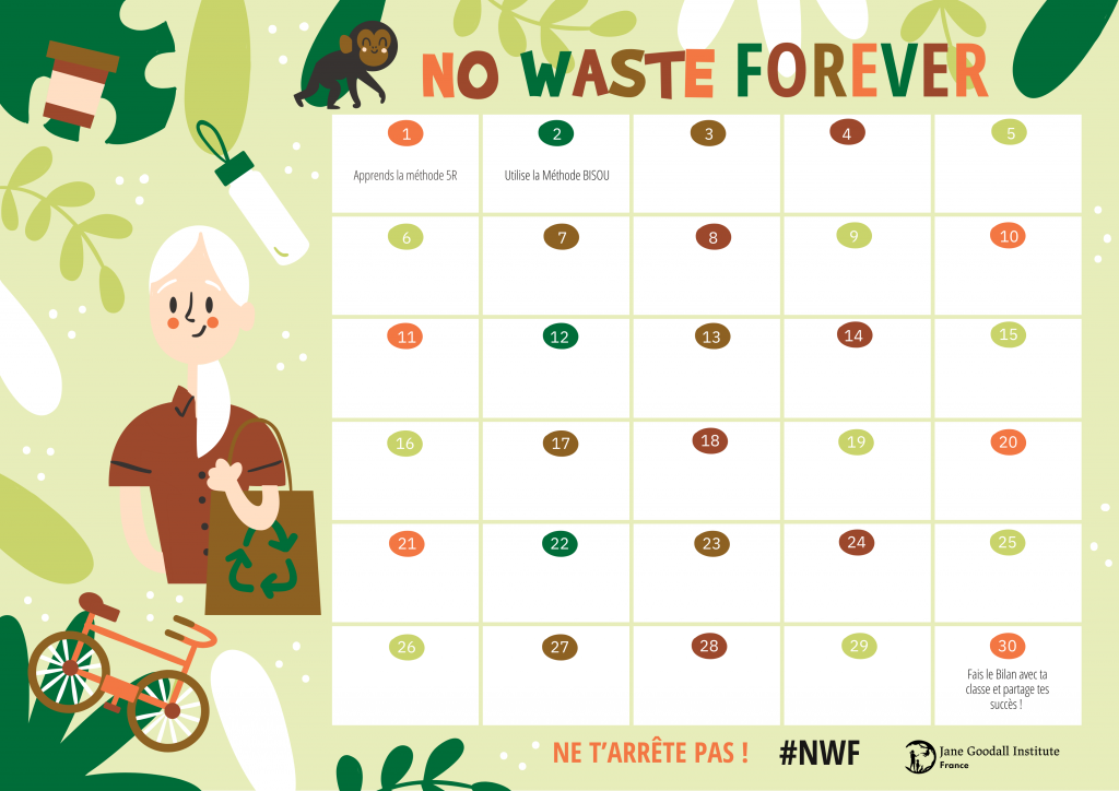calendrier-No-Waste-Forever – Jane Goodall Institute France